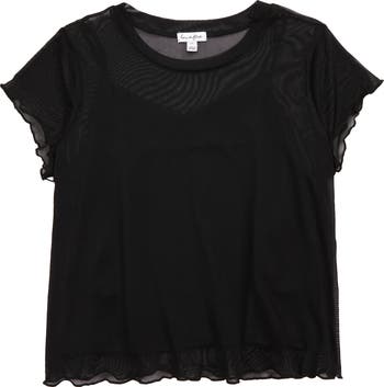 Love, Fire Mesh Overlay T-Shirt | Nordstromrack