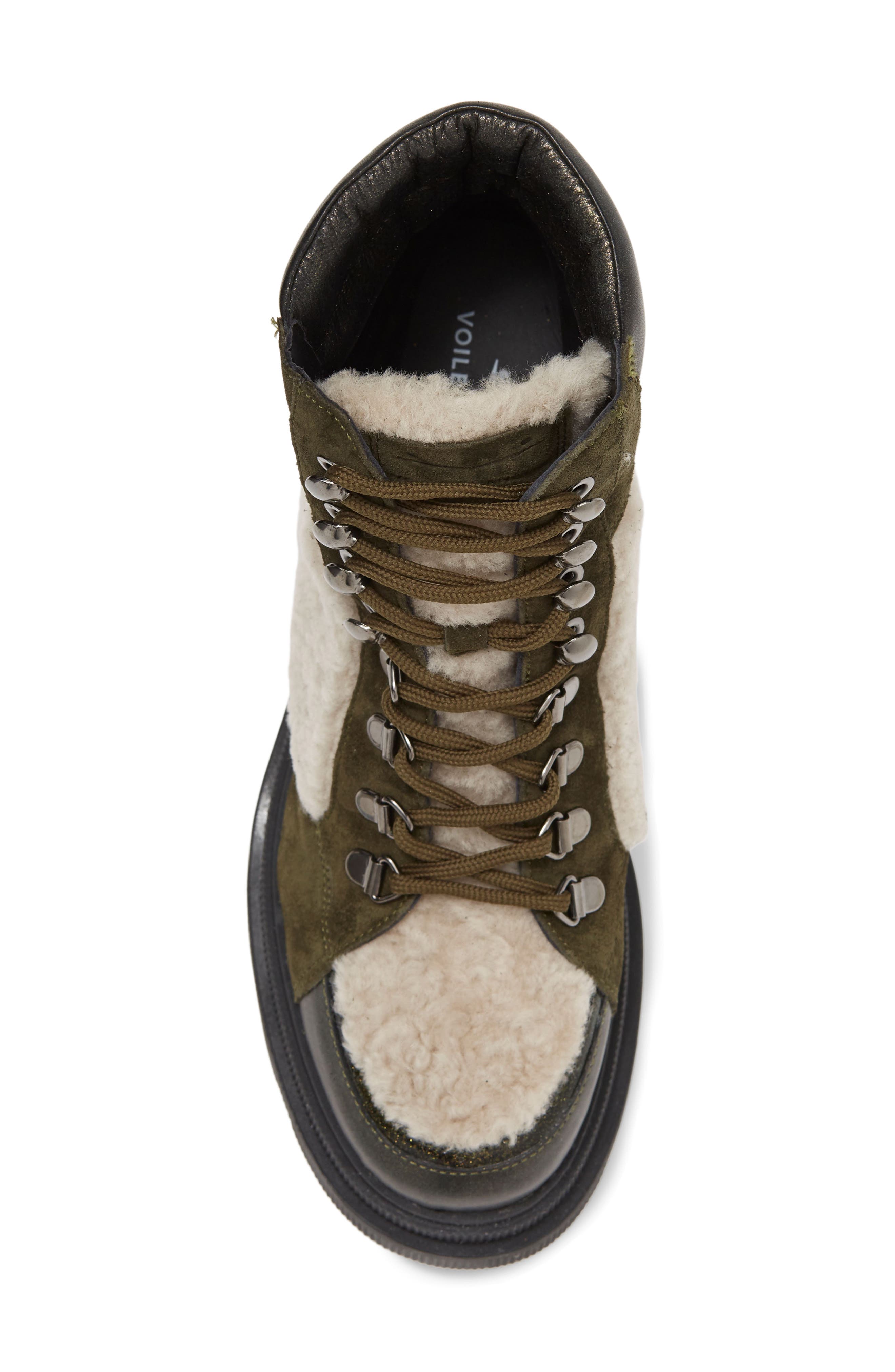 Voile Blanche Loden Faux Shearling Trim Lug Sole Boot (Women ...