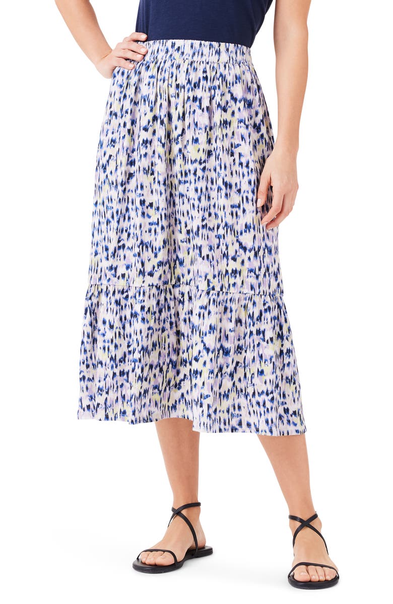 NZT by NIC+ZOE Abstract Ikat Tiered Midi Skirt | Nordstromrack