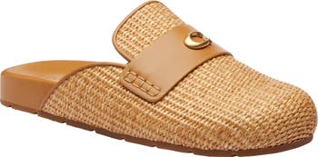 COACH Sculpted C Straw Clog (Women) | Nordstrom