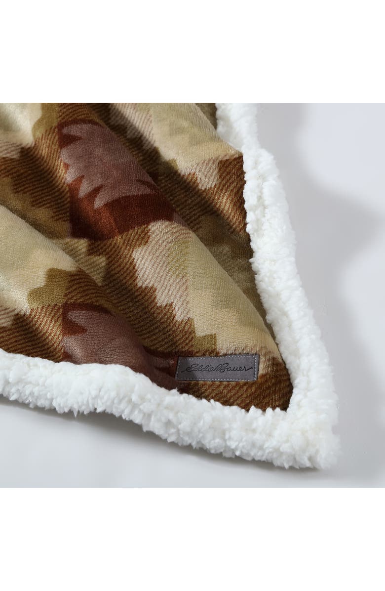 Eddie Bauer Copper Creek Faux Shearling Popcorn Fleece Throw Blanket ...