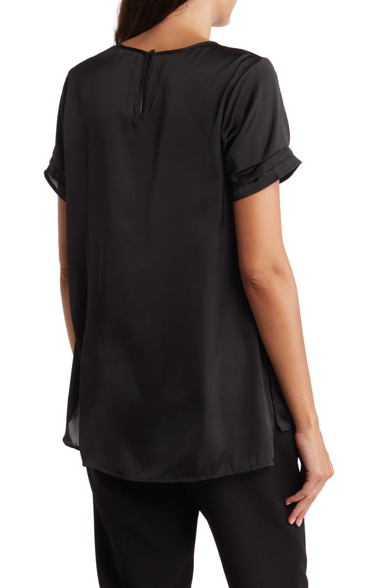 DR2 by Daniel Rainn Pinched Sleeve Satin High/Low Top | Nordstromrack