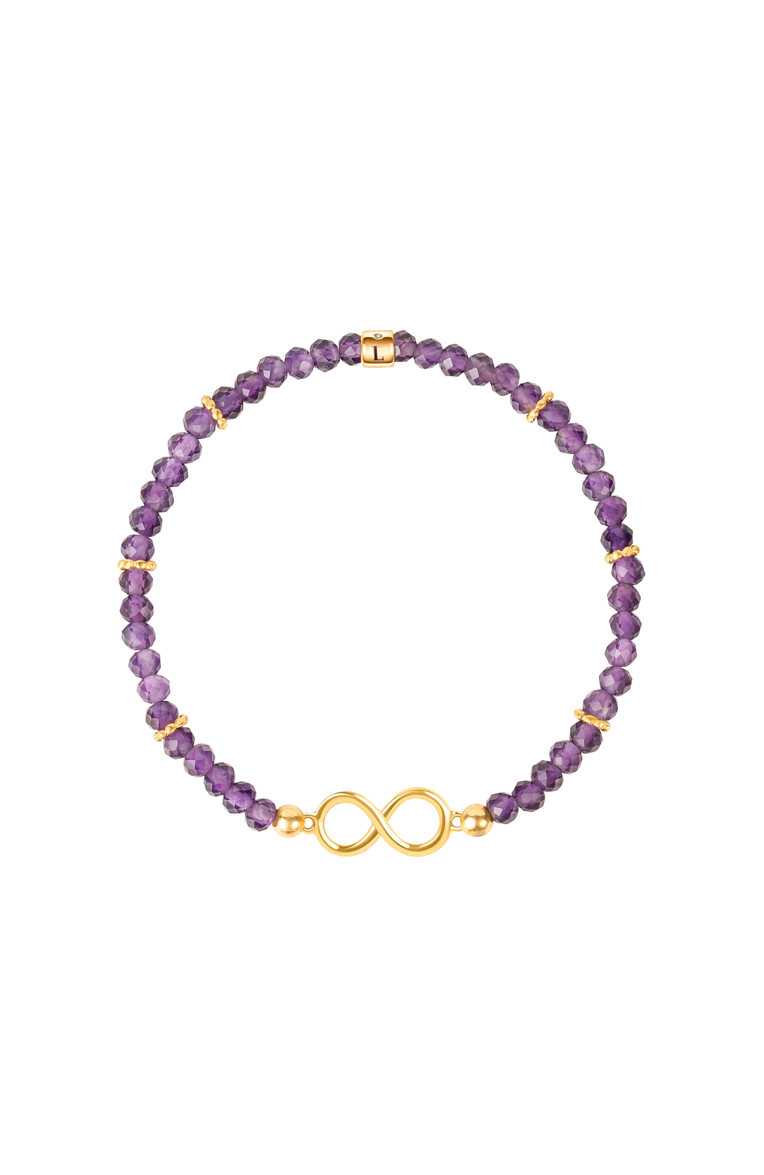 Karma and Luck Eternal Bliss - Amethyst Infinity Charm Bracelet | Nordstrom