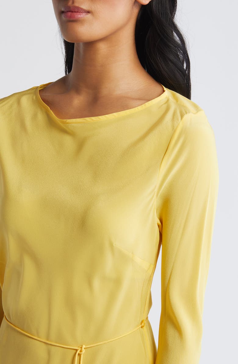 Faithfull the Brand Bellini Long Sleeve Silk Crepe Maxi Dress ...