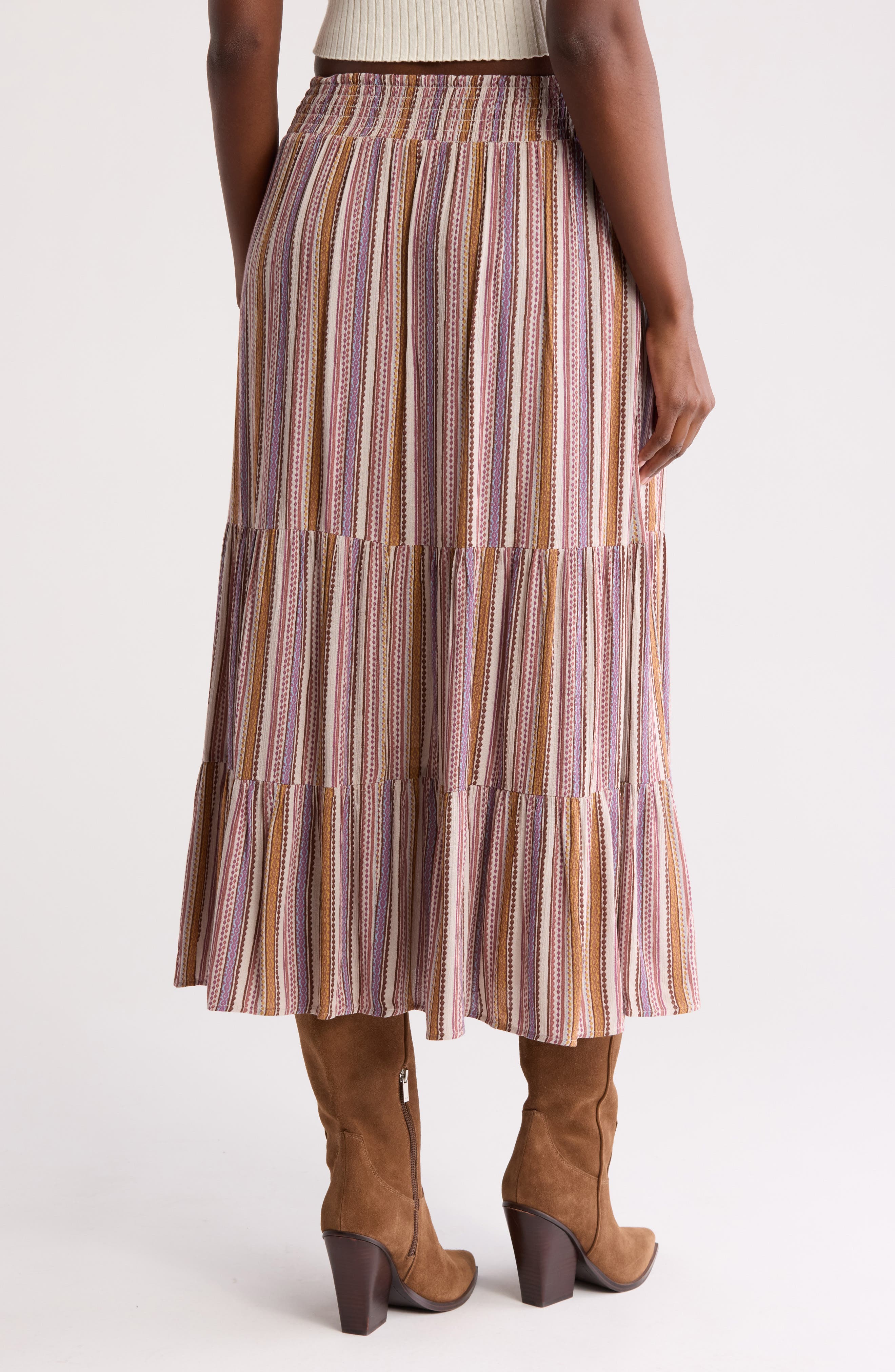 DR2 by Daniel Rainn Smocked Tiered Maxi Skirt | Nordstromrack