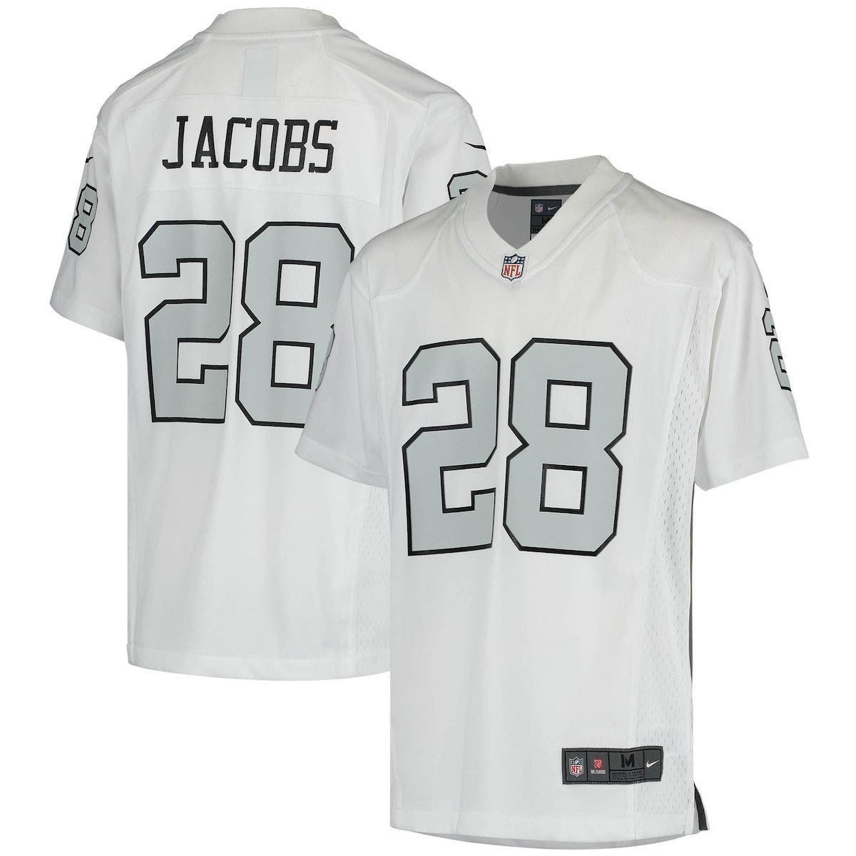Nike Youth Nike Josh Jacobs White Las Vegas Raiders Color Rush Game ...
