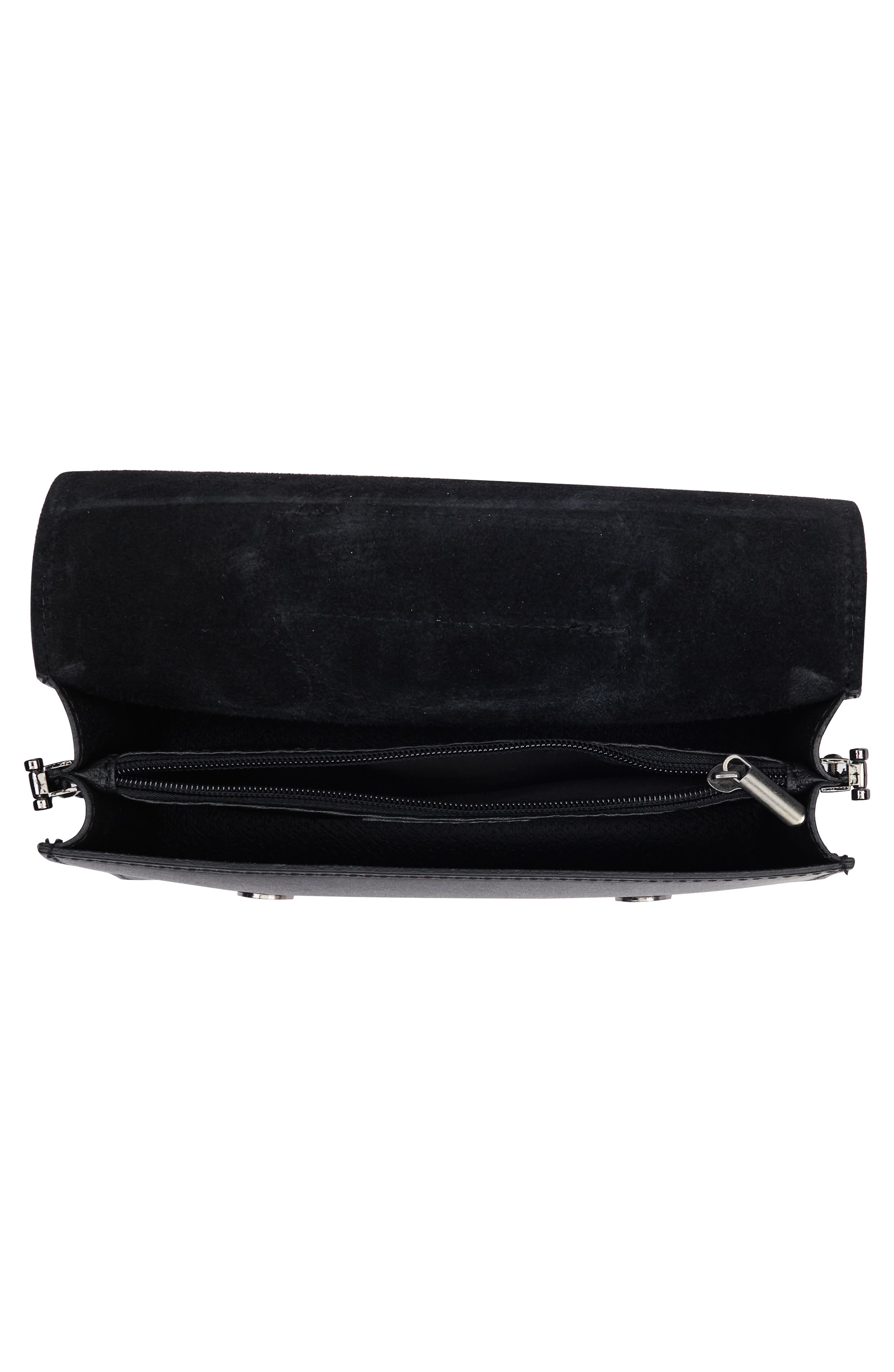 ANNA LUCHINI Leather Half Moon Pull Handle Crossbody Bag | Nordstromrack