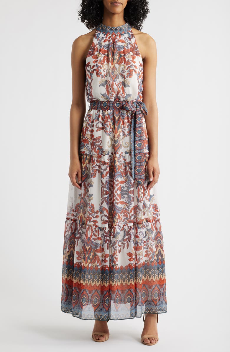 Julia Jordan Mixed Print Sleeveless Maxi Dress | Nordstrom