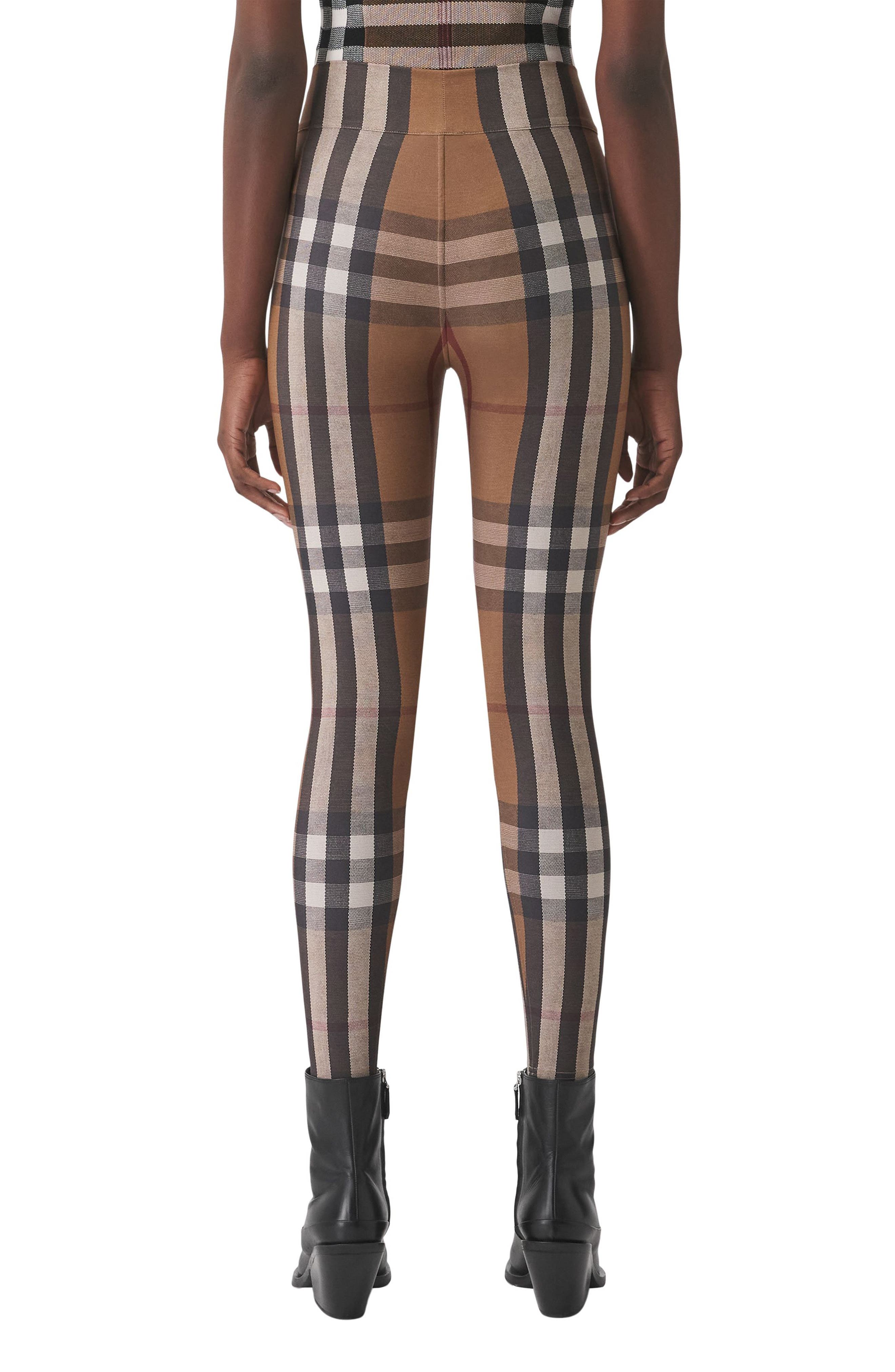 Burberry Madden Check Stretch Jersey Leggings (Women) | Nordstrom