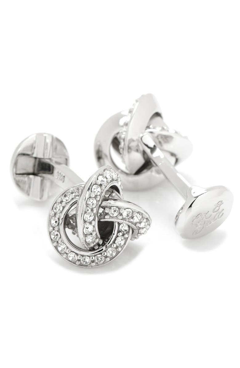 Cufflinks, Inc. CUFFLINKS INC. Sterling Silver & Swarovski Crystal Knot ...