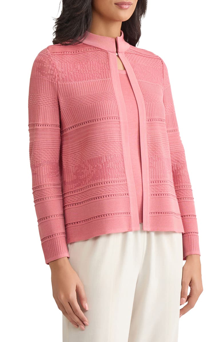 Misook Heritage Multistitch Tonal Knit Jacket | Nordstromrack