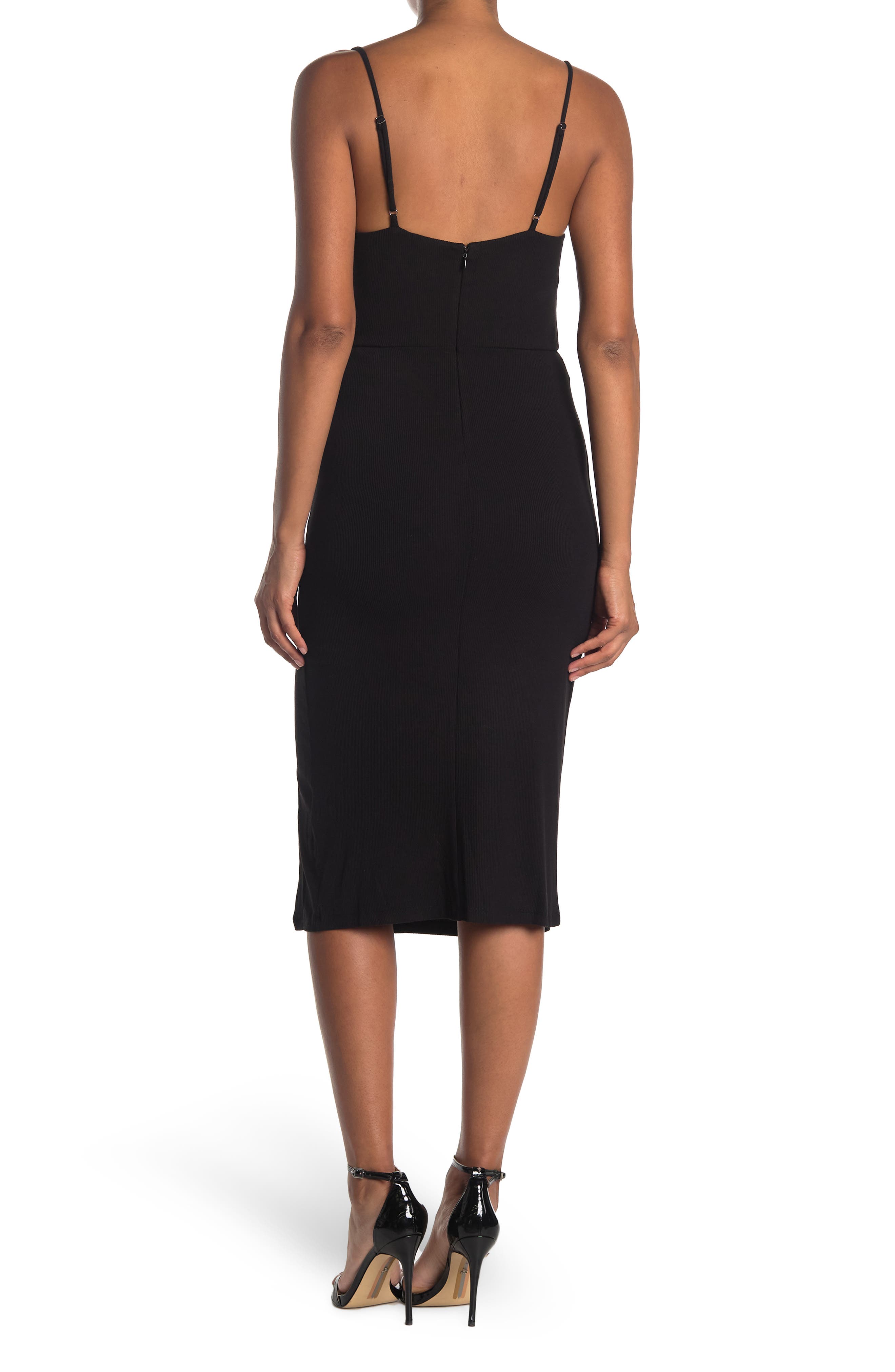 Laundry by Shelli Segal Cowl Neck Ribbed Knit Slip Dress | Nordstromrack