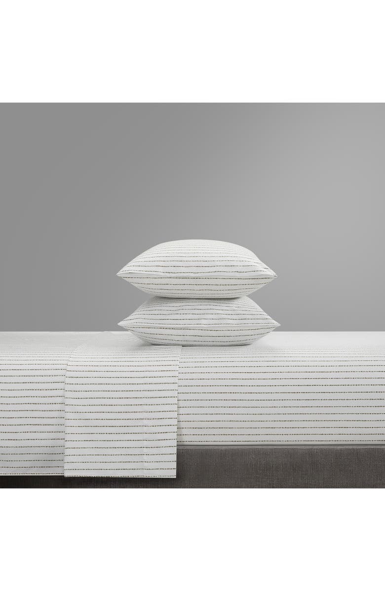 CHIC Karley White & Green Dot Microfiber Sheet Set - King Size ...