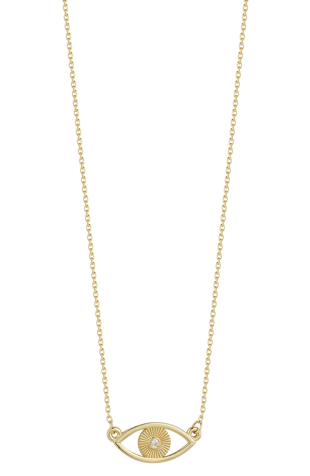 Ember Fine Jewelry Diamond Evil Eye Necklace - 0.01ct. | Nordstromrack