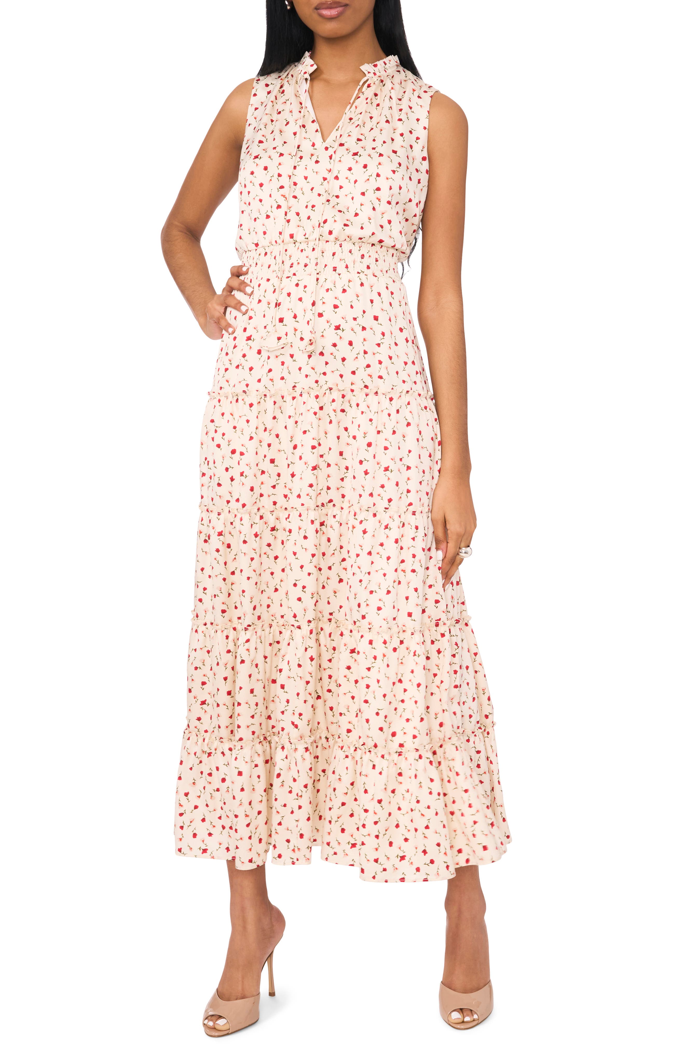 1.STATE Sleeveless Tiered Maxi Dress | Nordstromrack