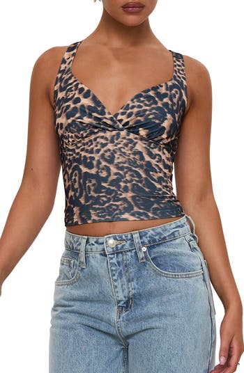Princess Polly Wandella Leopard Crop Tank | Nordstrom