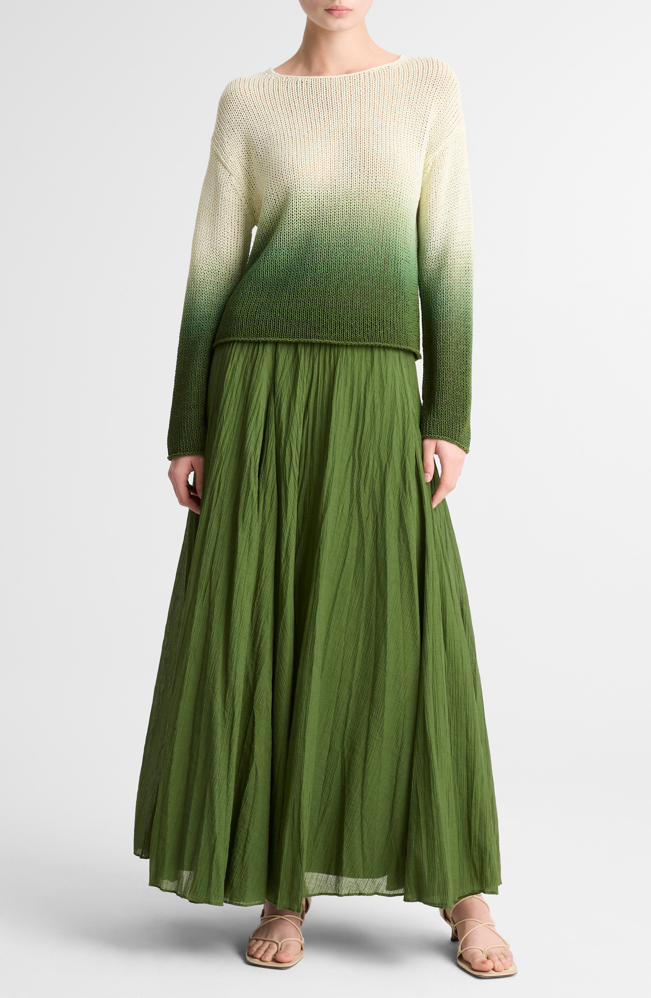 Vince Dip Dye Cotton Blend Sweater | Nordstrom