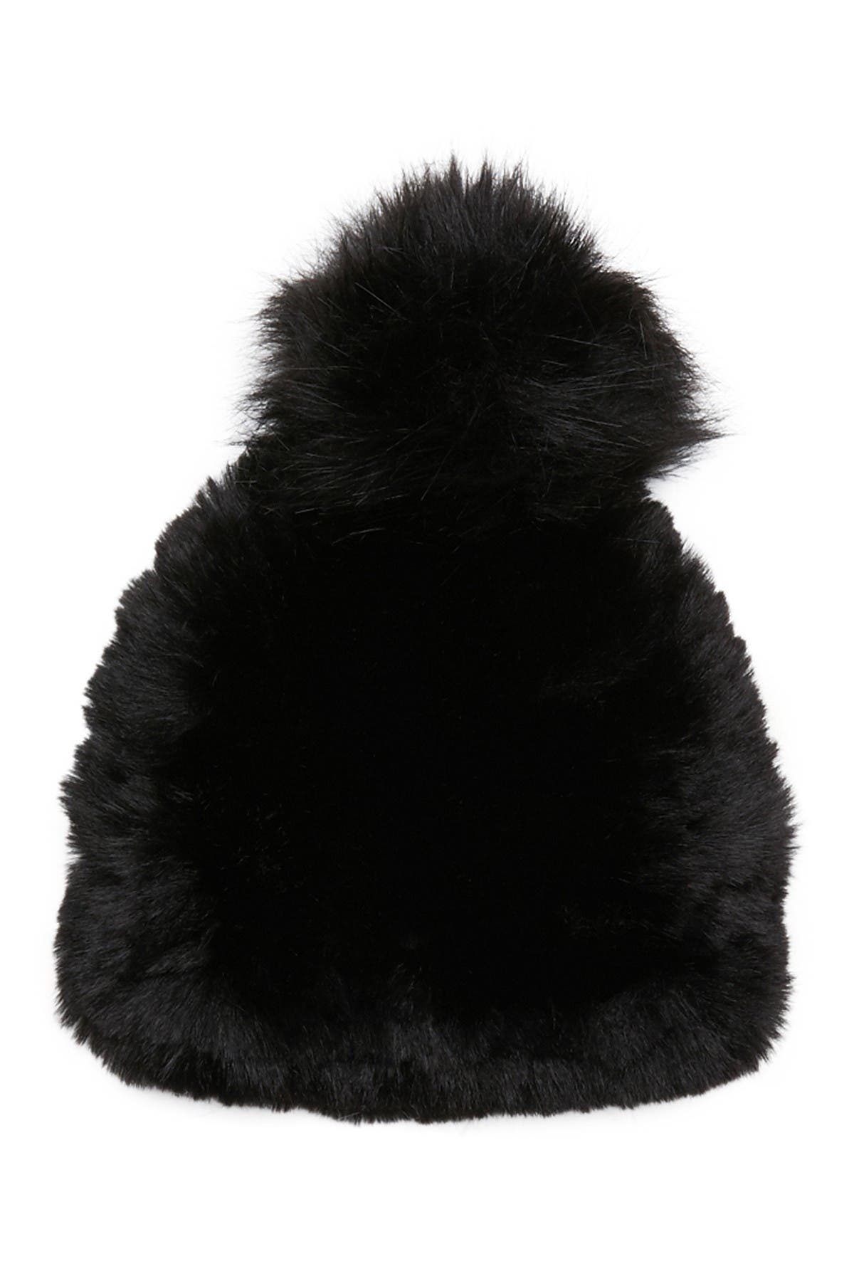 Steve Madden Faux Fur Pompom Faux Fur Knit Beanie | Nordstromrack