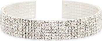 NORDSTROM RACK Multirow Crystal Cuff Bracelet | Nordstromrack