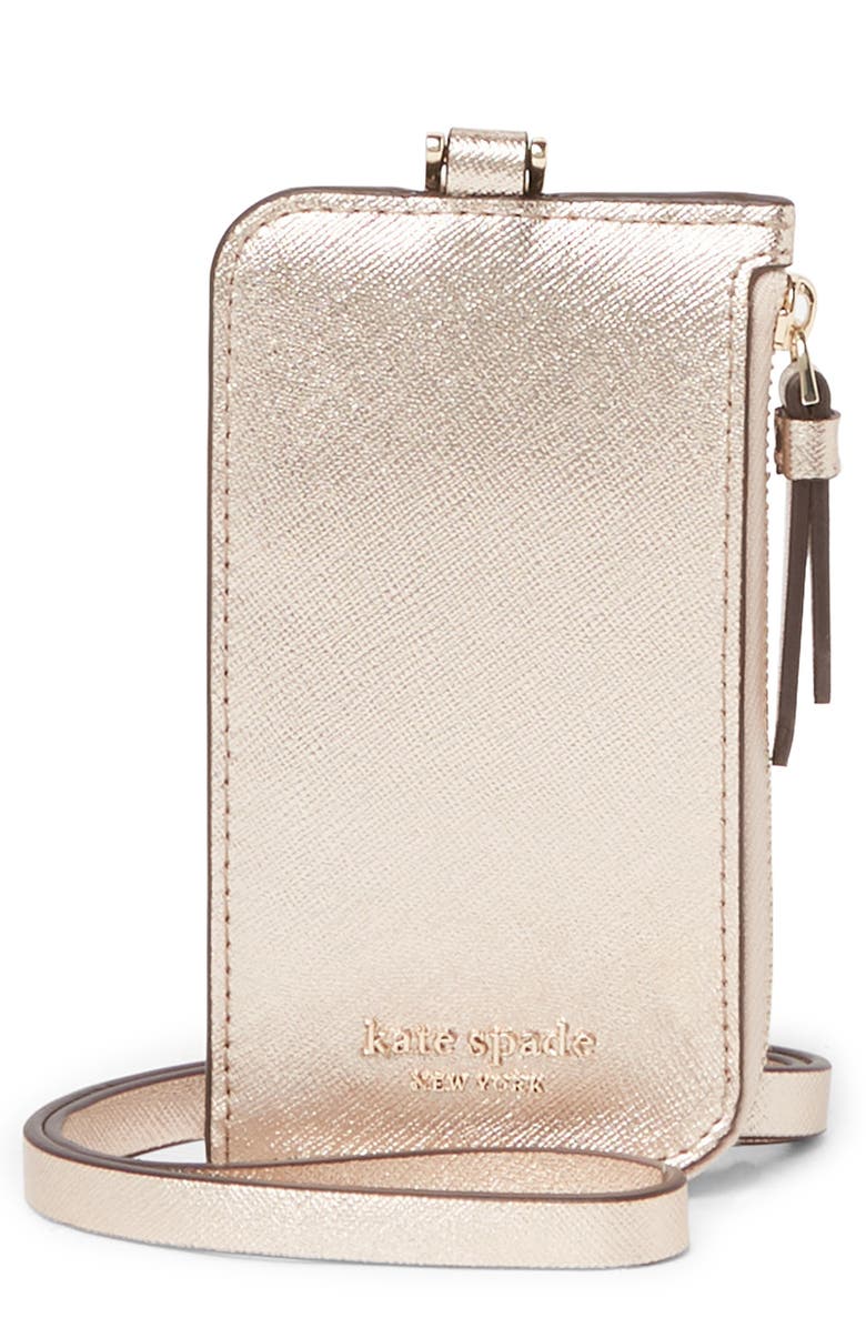 Kate Spade New York cameron street leather lanyard card holder ...