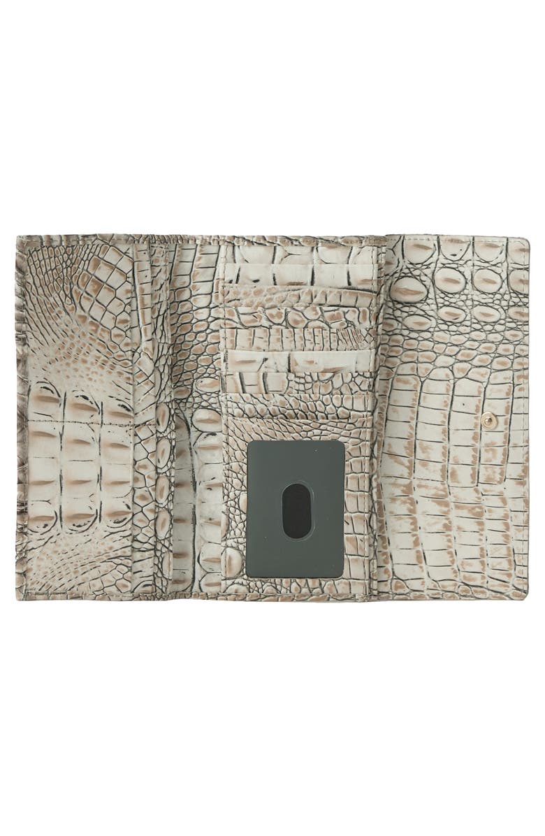 Brahmin Cordelia Croc Embossed Leather Trifold Wallet | Nordstrom