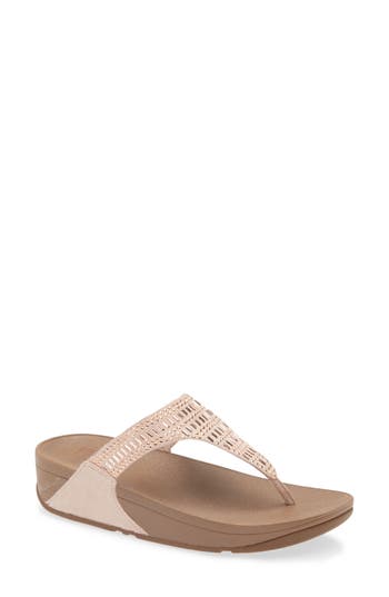 Fitflop Crystal Wedge Flip Flop In Beige | ModeSens