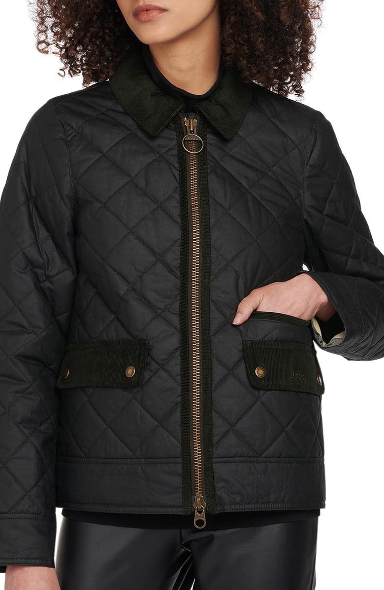 Barbour Helmsdale Quilted Waxed Cotton Raincoat | Nordstromrack