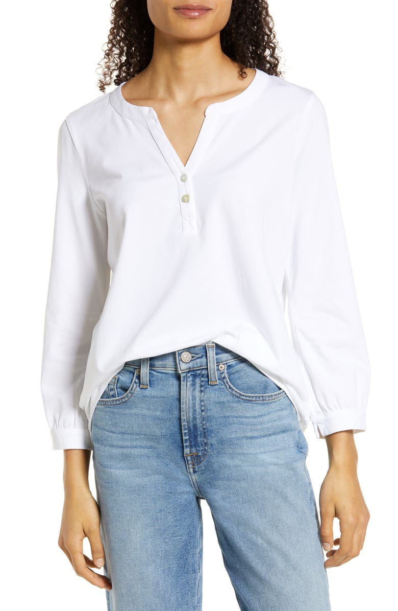 NZT by NIC+ZOE NZT NIC+ZOE Cotton Blend Knit Henley | Nordstromrack