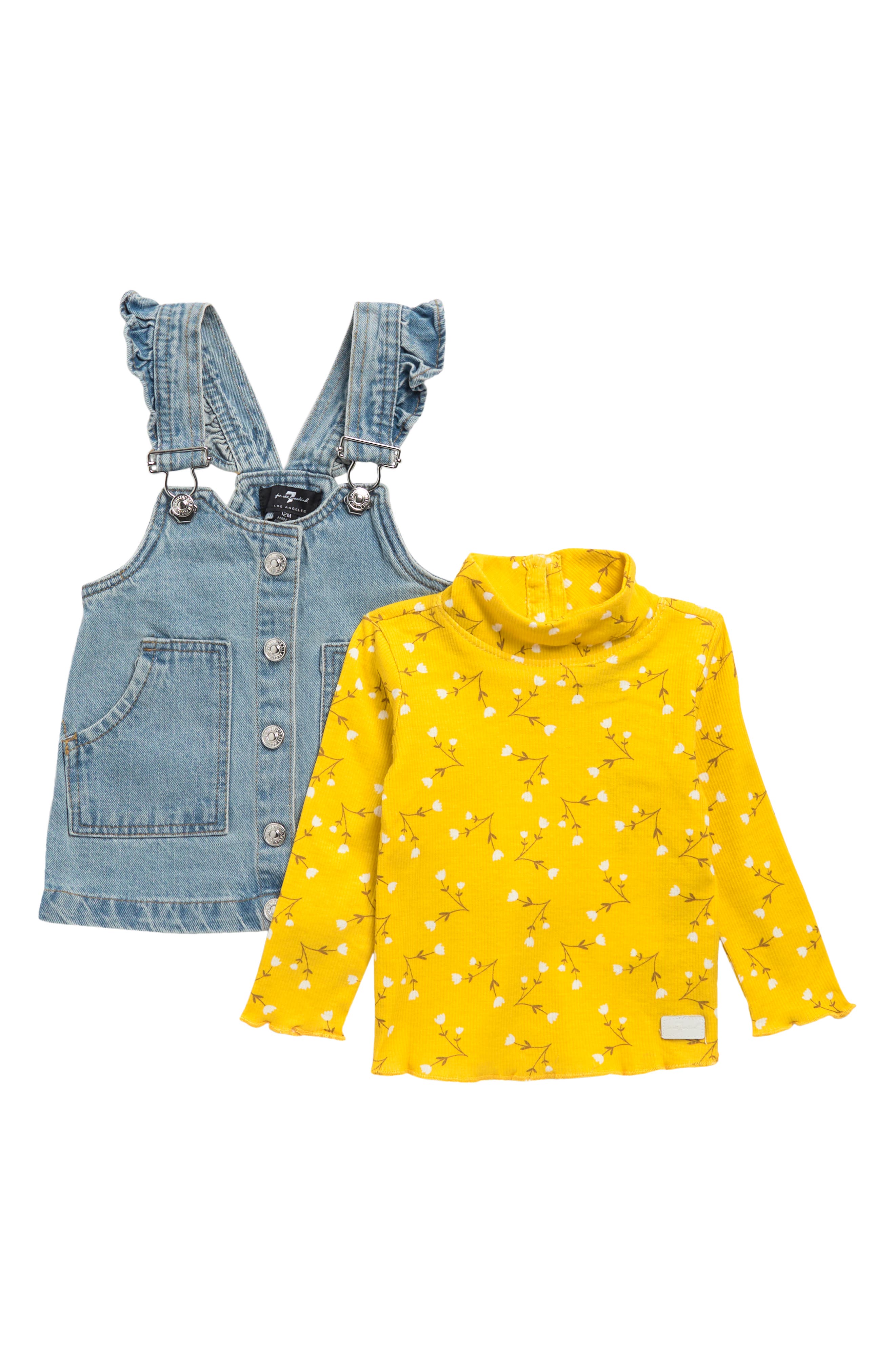 7 For All Mankind Turtle Neck & Denim Jumper Dress | Nordstromrack