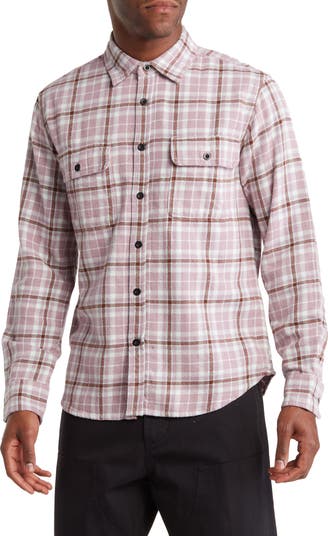 Obey Men's Cole Plaid Organic Cotton Flannel Button-Up Shirt | Nordstrom