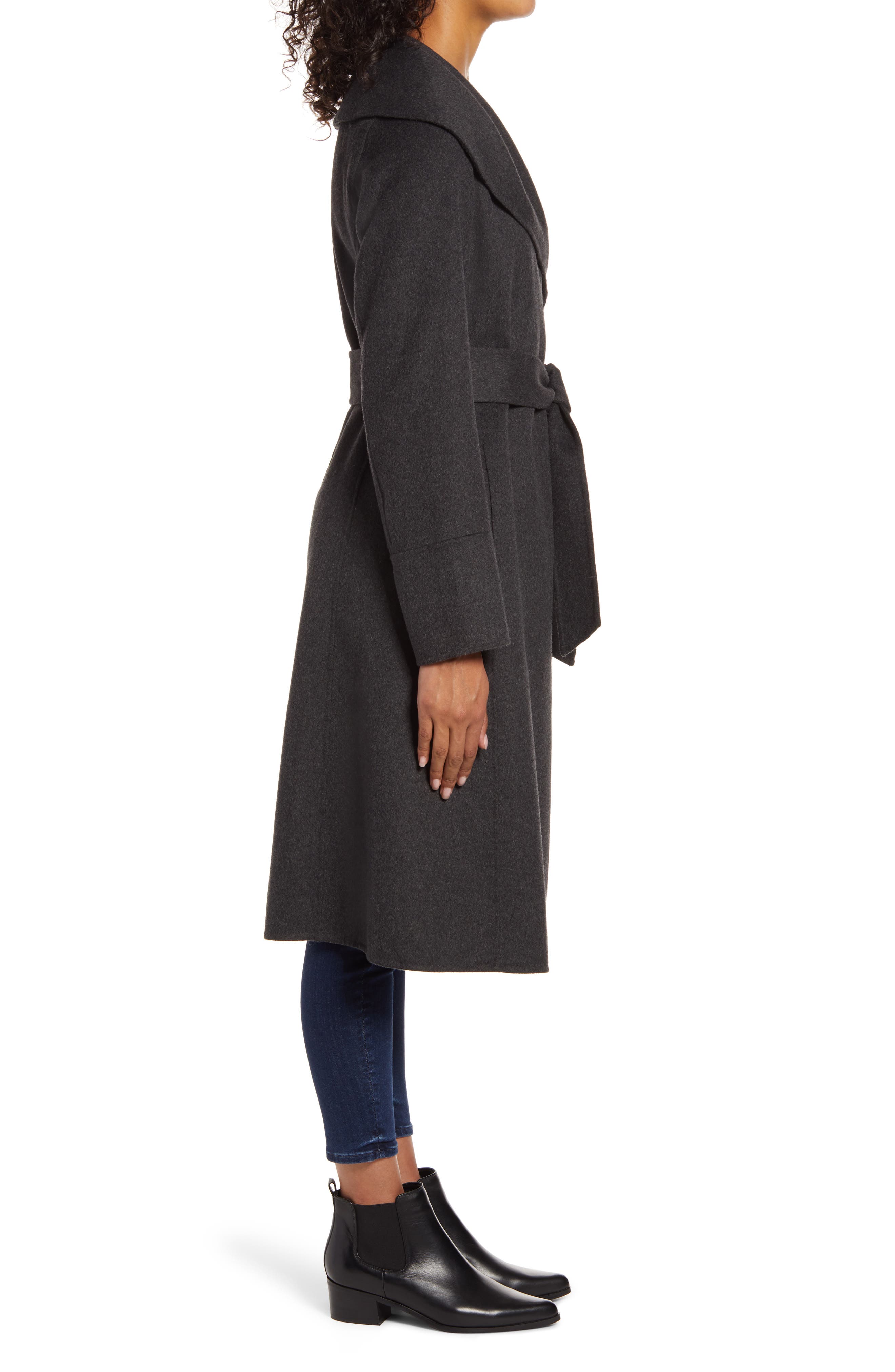 Kenneth Cole New York Shawl Collar Wool Blend Wrap Coat | Nordstrom