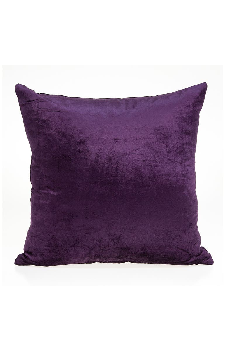 PARKLAND COLLECTION Alba Transitional Solid Pillow - 22" x 22" - Purple ...