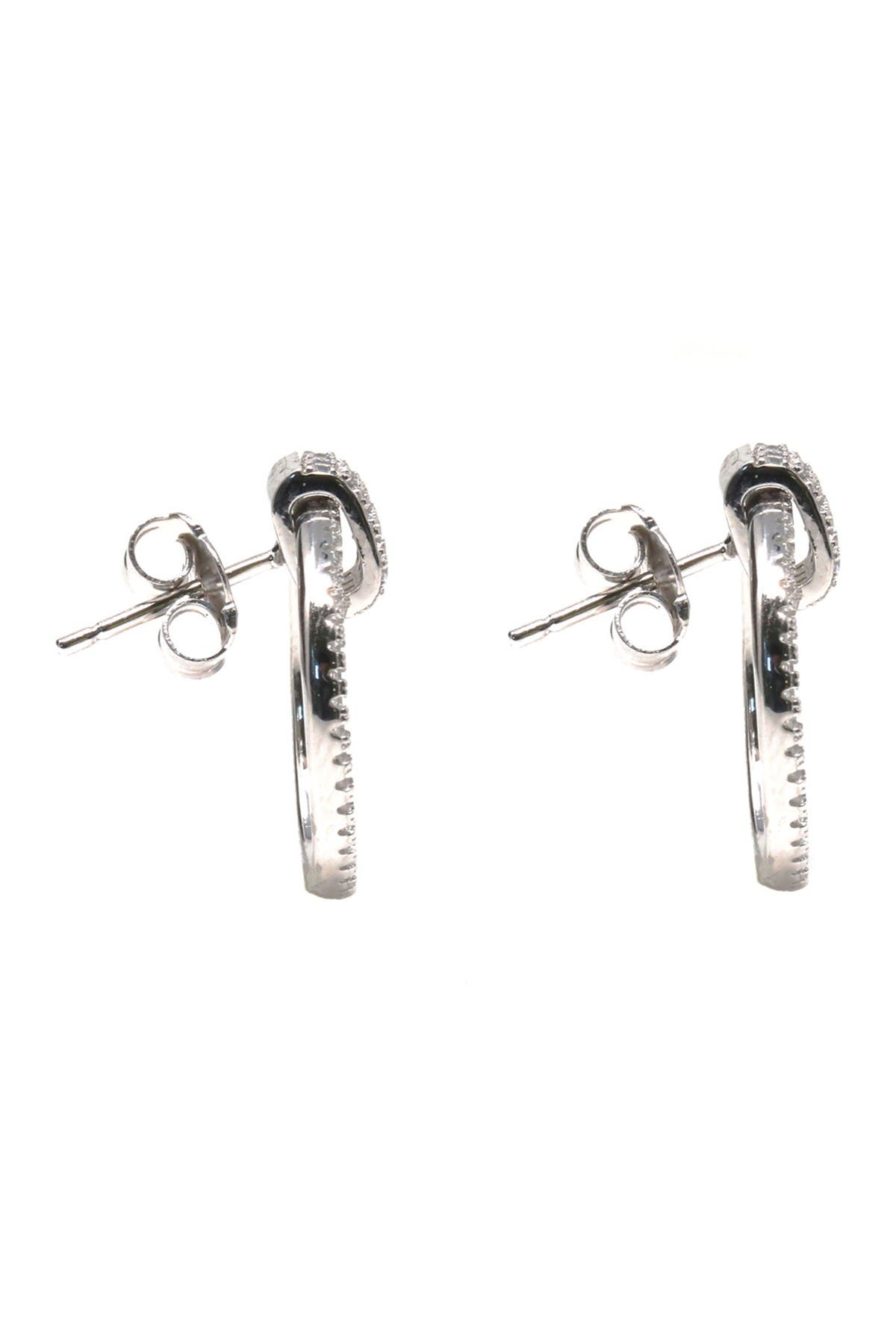 SUZY LEVIAN Hanging Dazzling Circle Front Facing Hoop Earrings ...