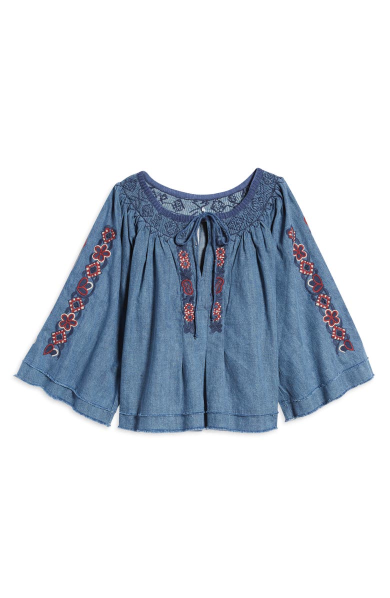 Free People Sun Valley Embroidered Blouse | Nordstromrack