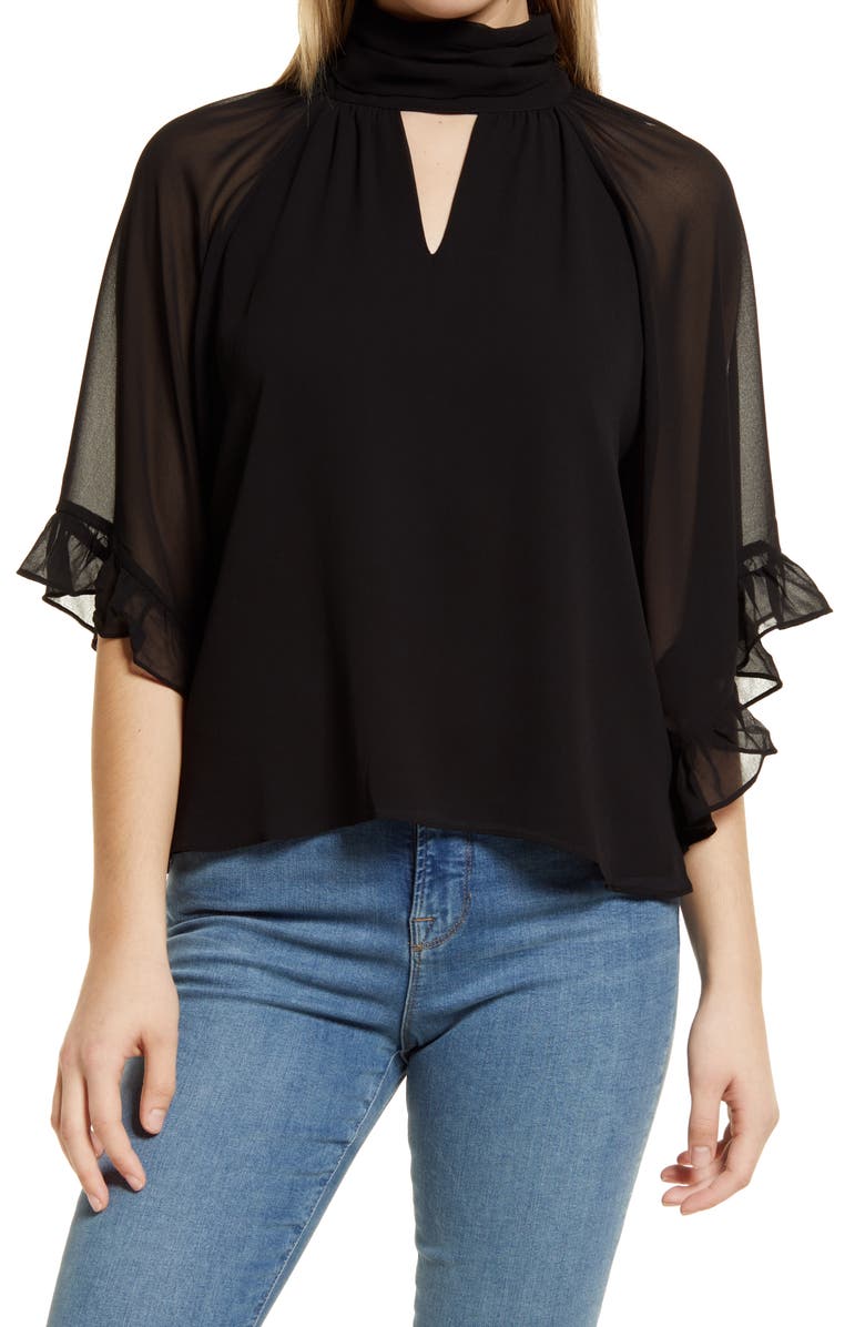 Vince Camuto Flutter Sleeve Blouse | Nordstromrack