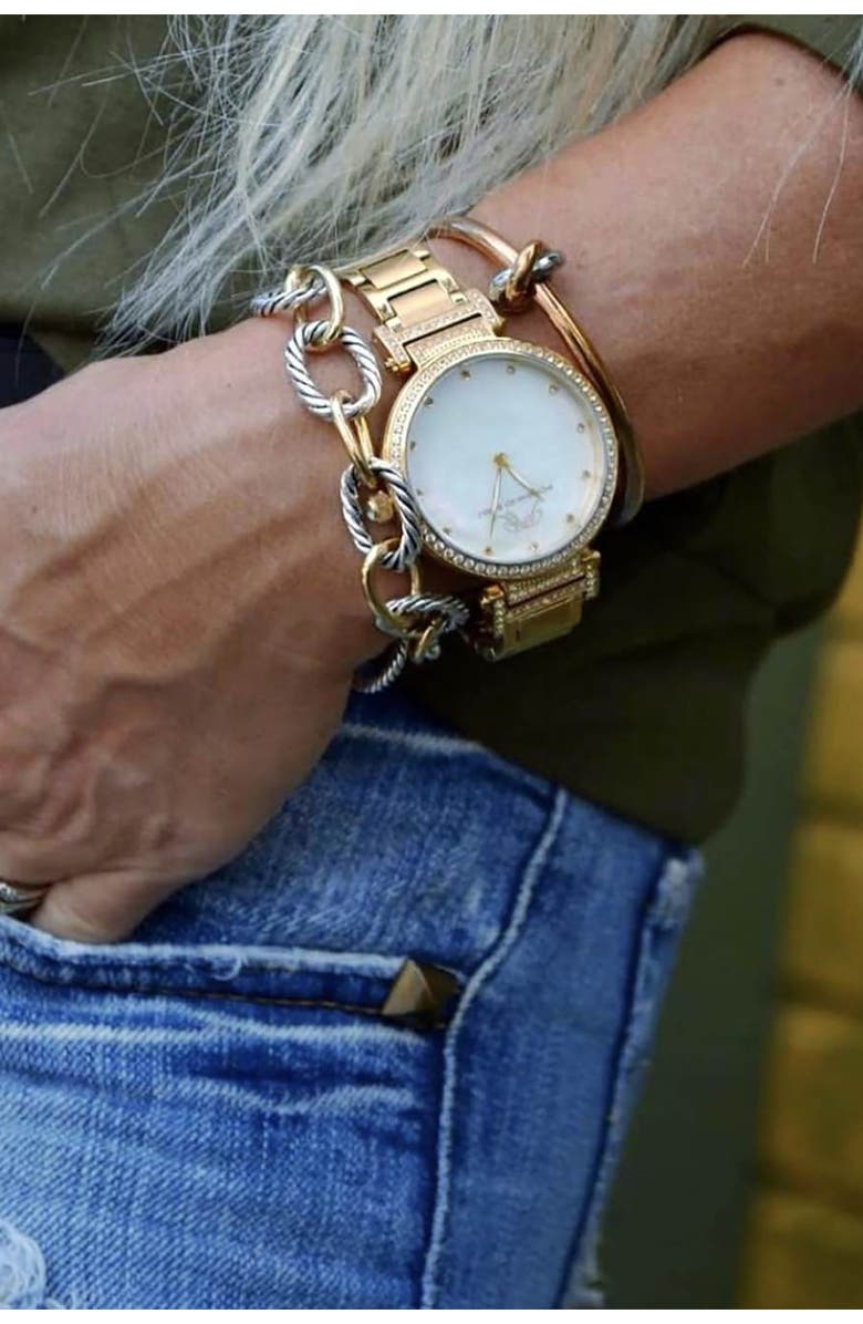 PORSAMO BLEU Women's Chantal Topaz Stone Quartz Watch, 38mm | Nordstromrack