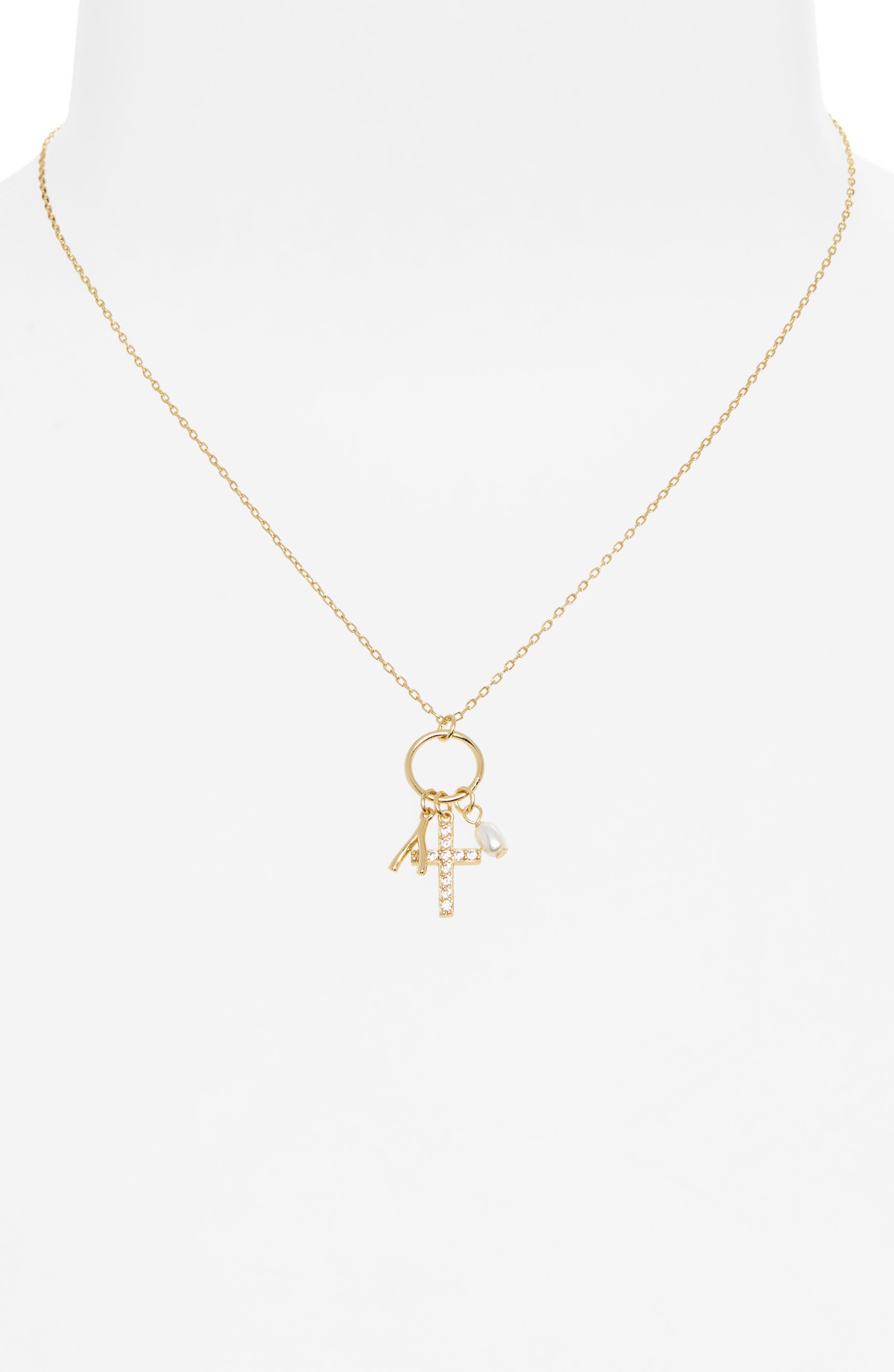 Dainty Cross Charm Necklace (Women) | Nordstromrack