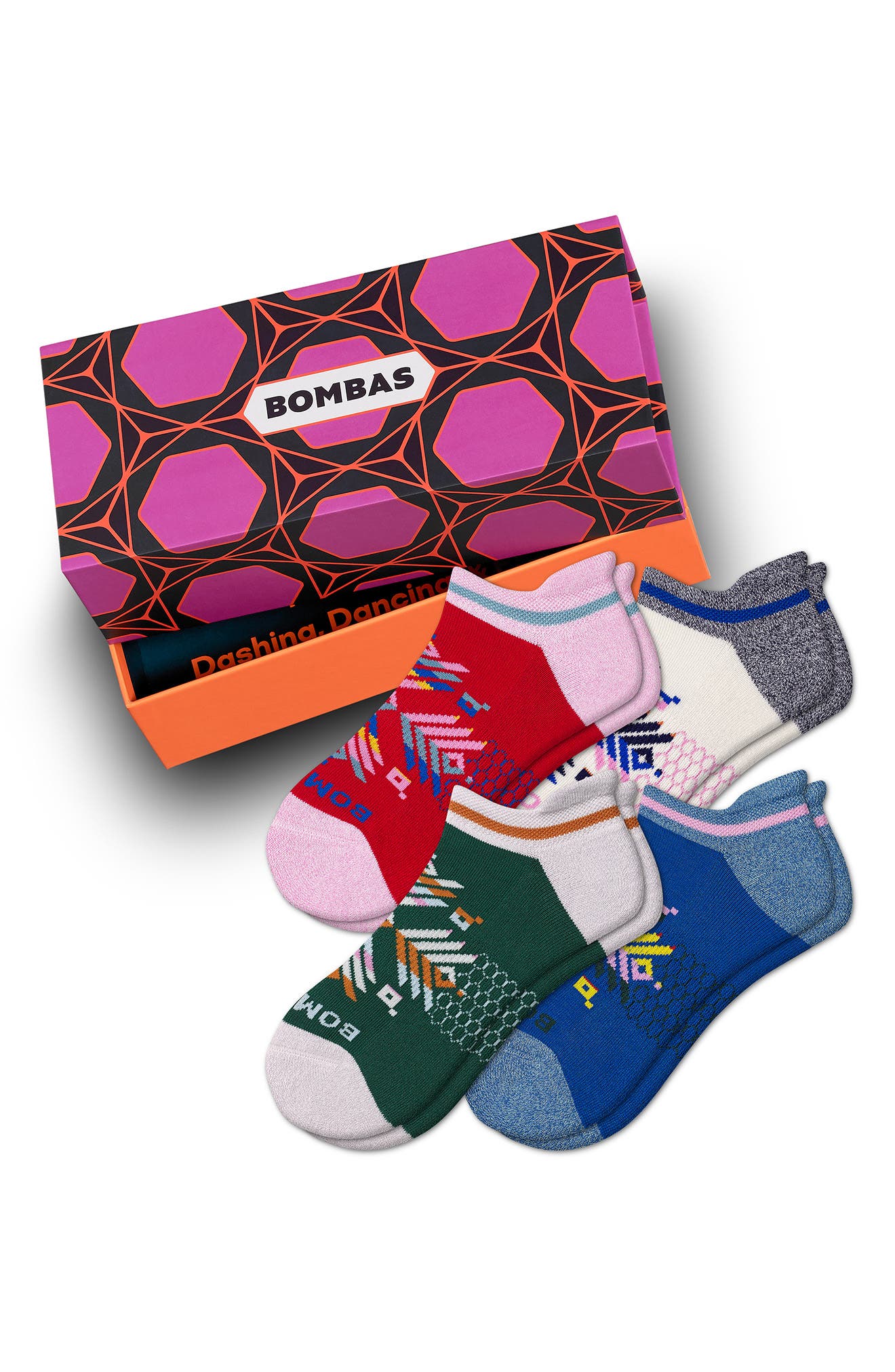 Bombas 4-Pack Snowflake Ankle Socks Gift Box | Nordstromrack