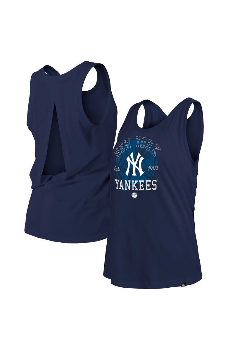 New Era Women's New Era Navy New York Yankees Open Back Tank Top ...