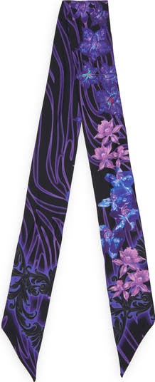 Versace Orchid Barocco Silk Twilly | Nordstrom