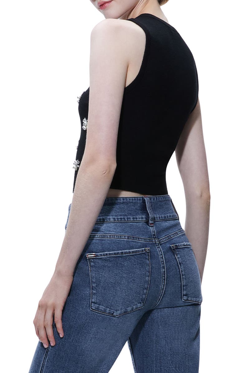 Alice + Olivia Amity Embellished Crop Sweater Tank | Nordstromrack