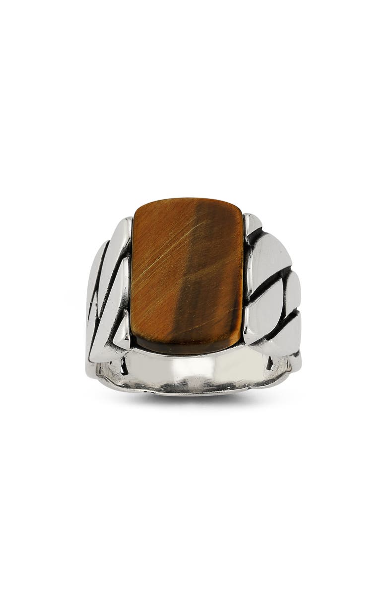 Yield of Men Sterling Silver Tiger's Eye Signet Ring | Nordstromrack