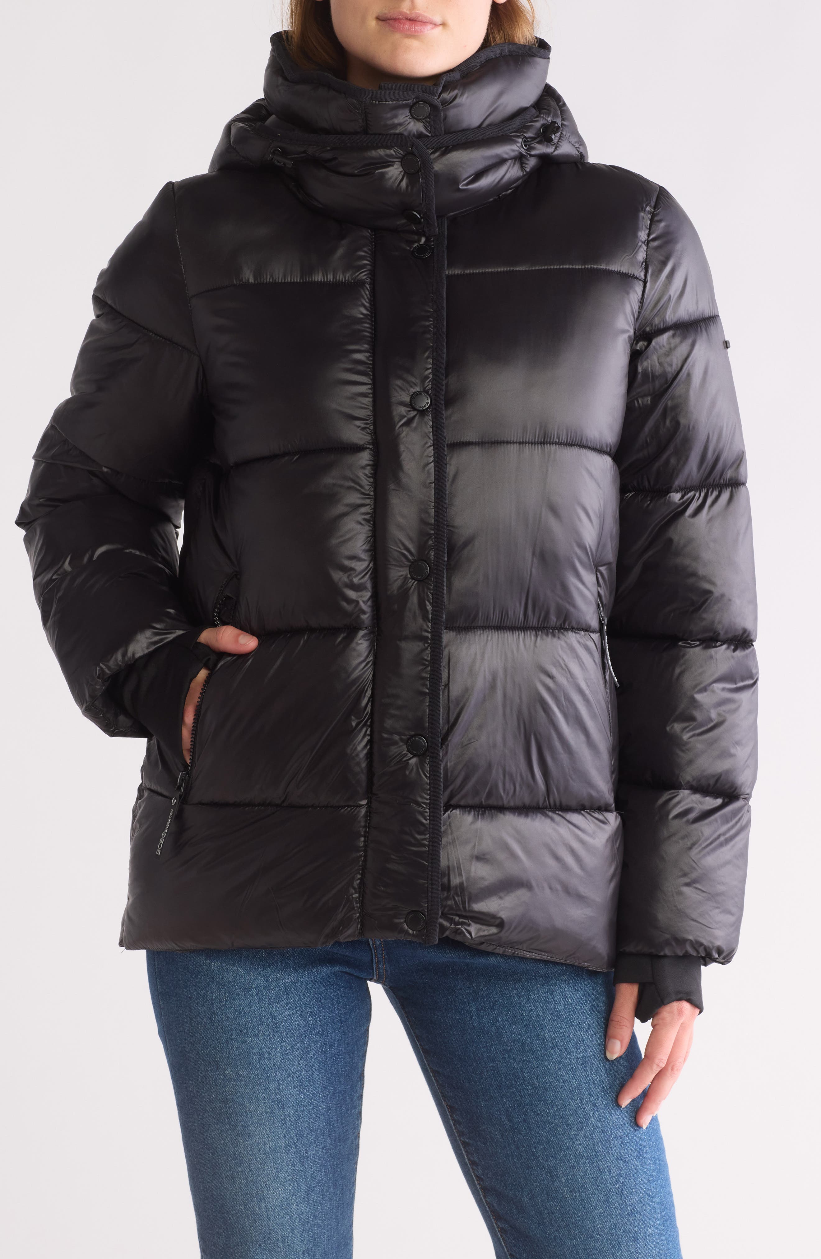 BCBGeneration Channel Quilted Hooded Puffer Jacket | Nordstromrack