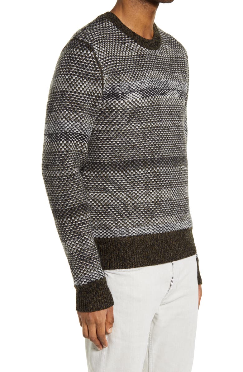 rag & bone Reversible Bird's Eye Wool Crewneck Sweater | Nordstromrack