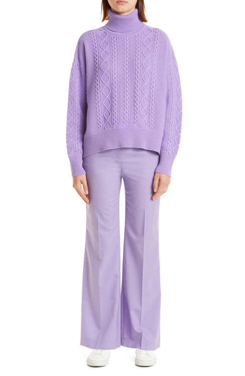 BOSS Fexica Turtleneck Cable Knit Wool & Cashmere Sweater | Nordstrom