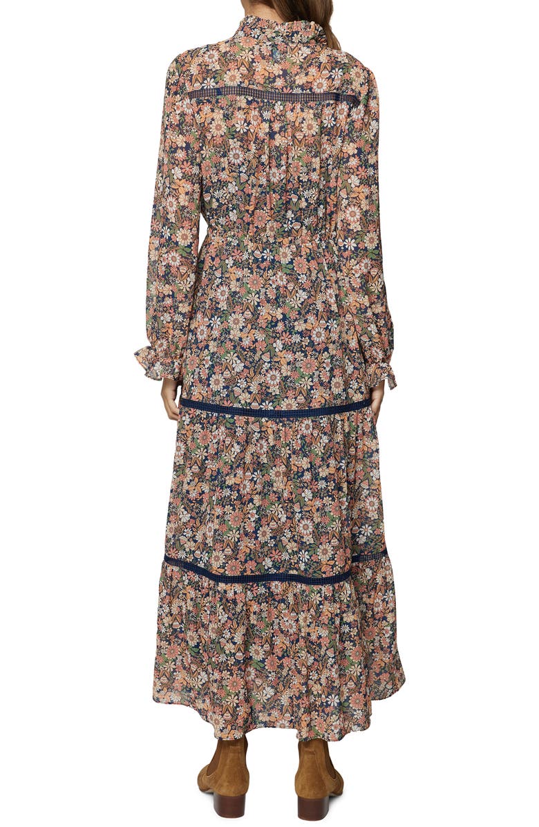 Lost + Wander Split Neck Long Sleeve Flower Power Maxi Dress ...