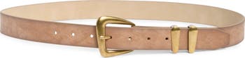 Steve Madden Slanted Buckle Textured Belt | Nordstromrack