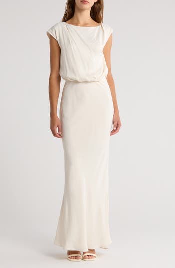 Reiss Rupa Drape Neck Maxi Dress | Nordstromrack