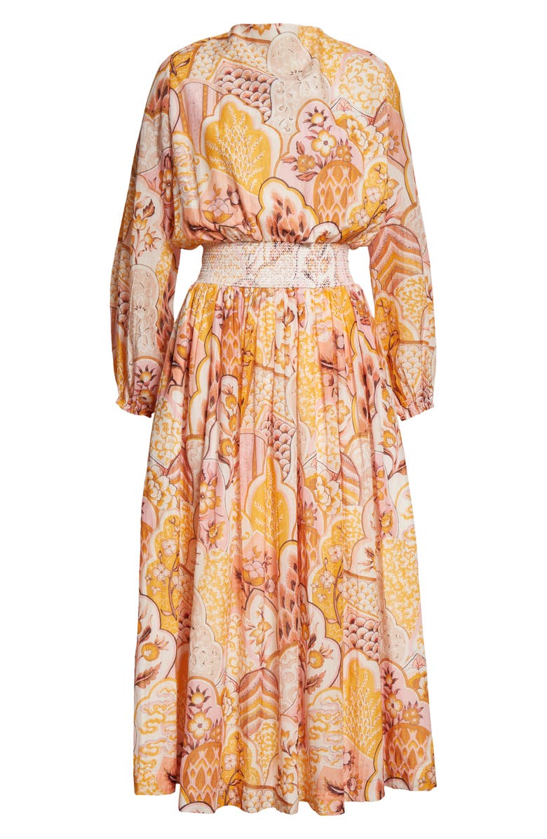 RHODE Poppy Floral Mix Print Long Sleeve Cotton Dress | Nordstromrack