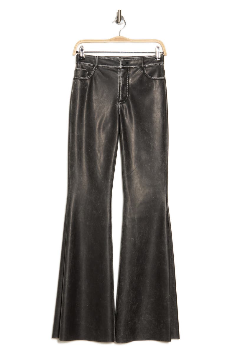 Alice + Olivia Brent High Rise Faux Leather Bell Bottom Pants ...